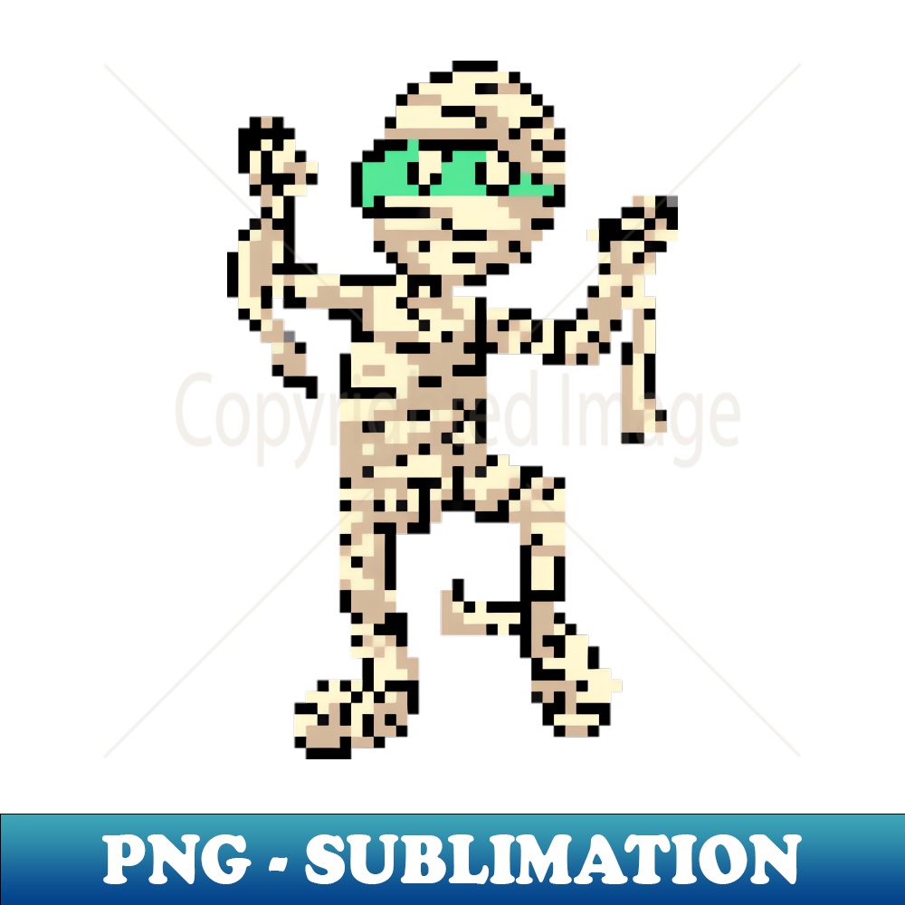 Mummy Pixel Art - Retro PNG Sublimation Digital Download - I | Inspire Uplift