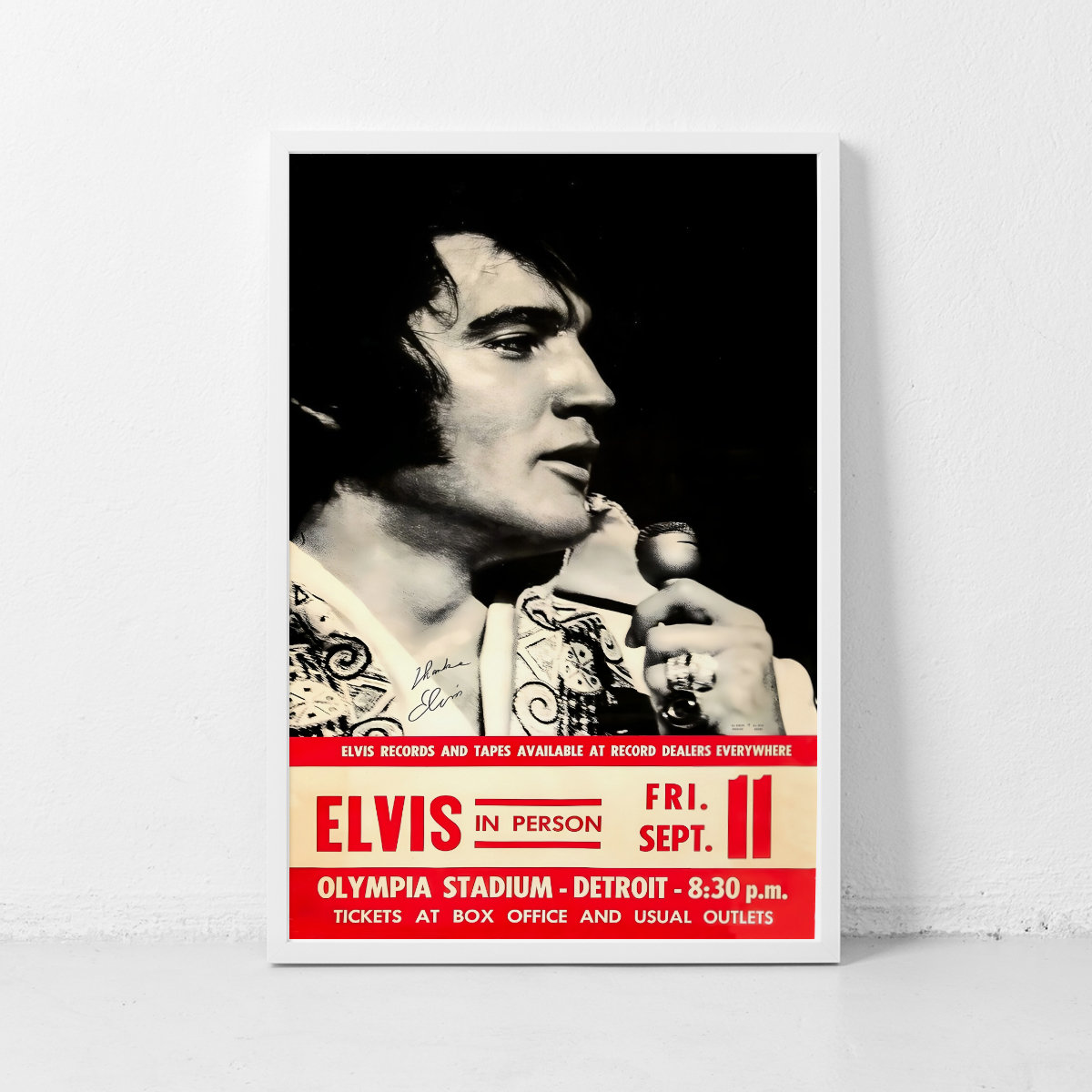 Elvis Music Gig Concert Poster Classic Retro Rock Vintage Wa | Inspire ...