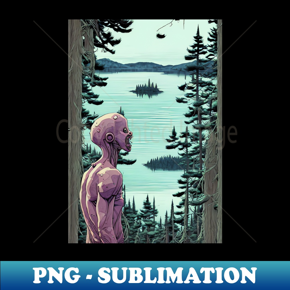 Creepy Humanoid Cryptid - PNG Transparent Sublimation File - | Inspire ...