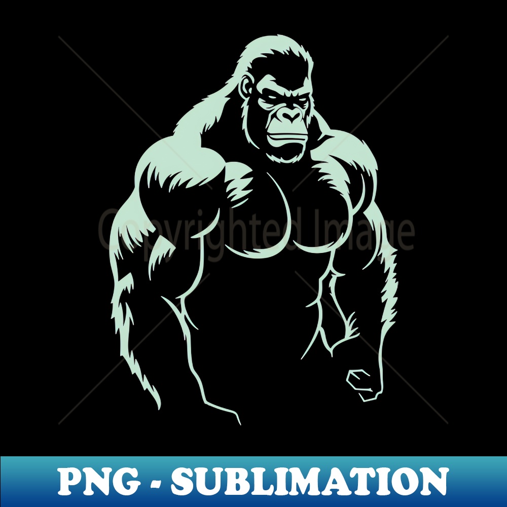 Ripped Gorilla Muscle Ape - Special Edition Sublimation PNG | Inspire ...