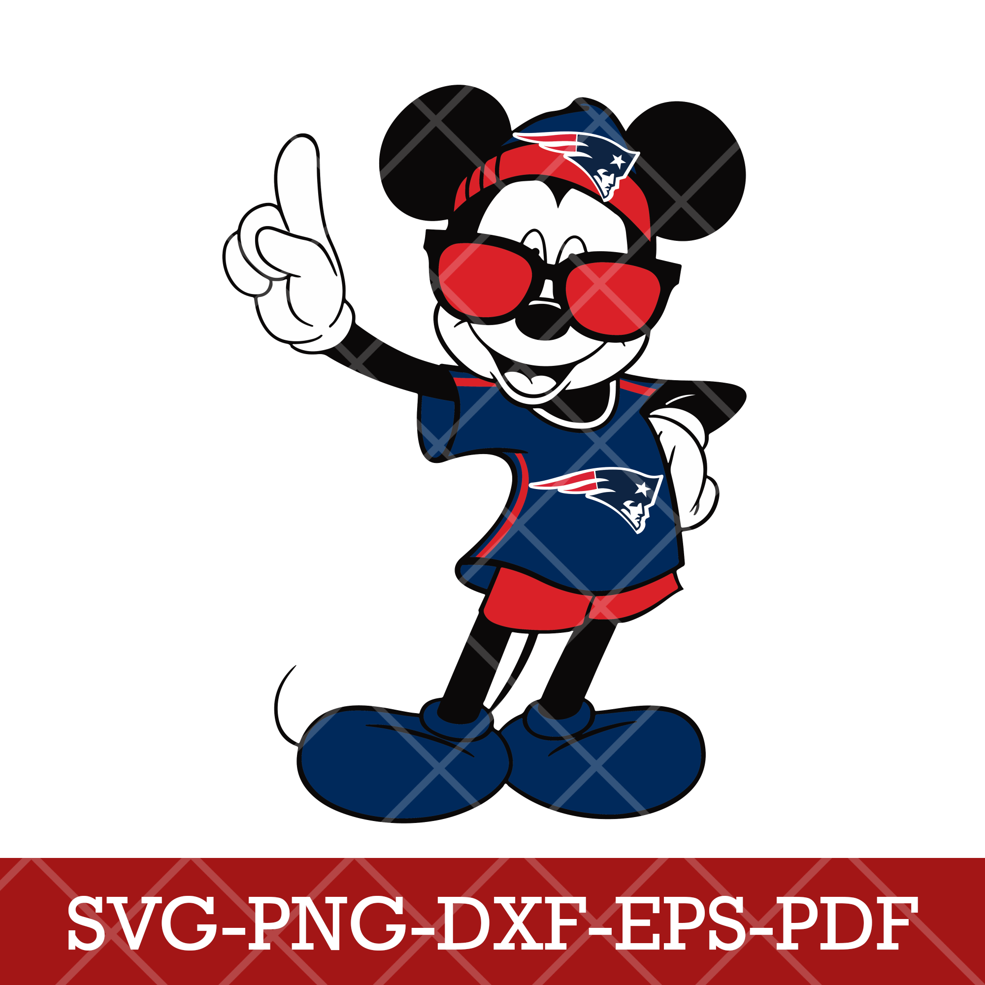 New England Patriots_mickey christmas 5,SVG,DXF,EPS,PNG,digi | Inspire ...