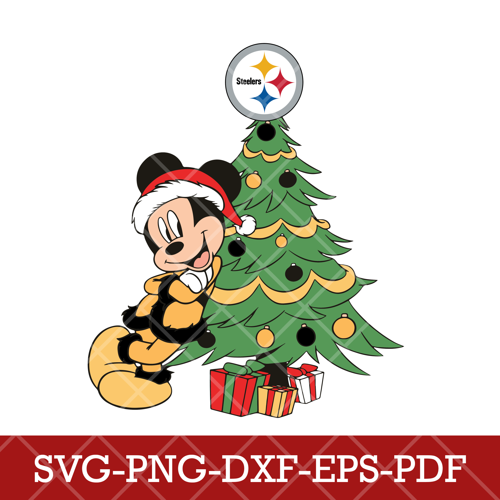 Pittsburgh Steelers_mickey christmas 12,SVG,DXF,EPS,PNG,digi | Inspire ...