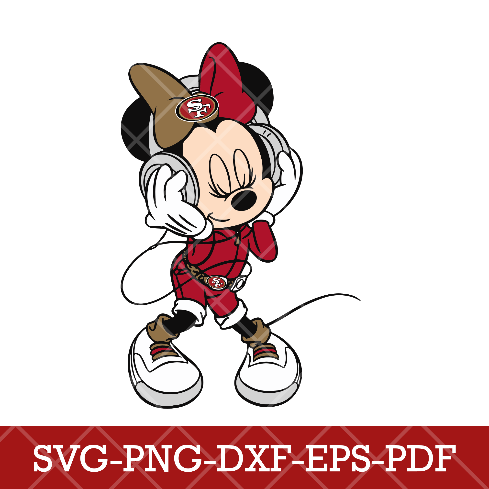 San Francisco 49ers_mickey christmas 10,SVG,DXF,EPS,PNG,digi - Inspire ...