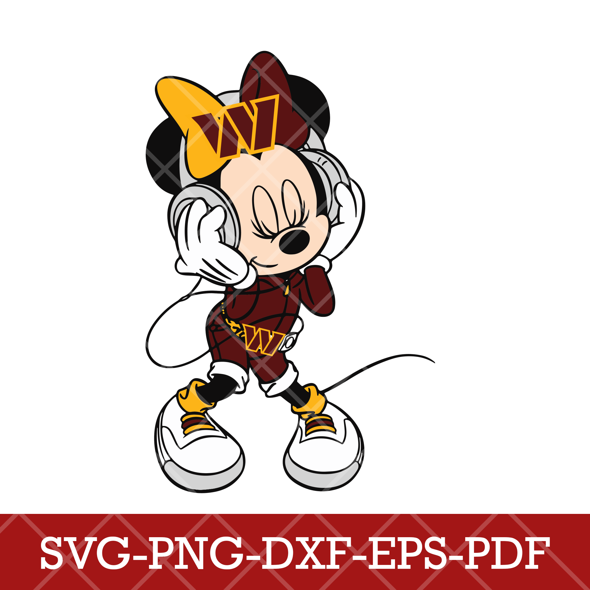 Washington Football Team_mickey christmas 10,SVG,DXF,EPS,PNG - Inspire Uplift