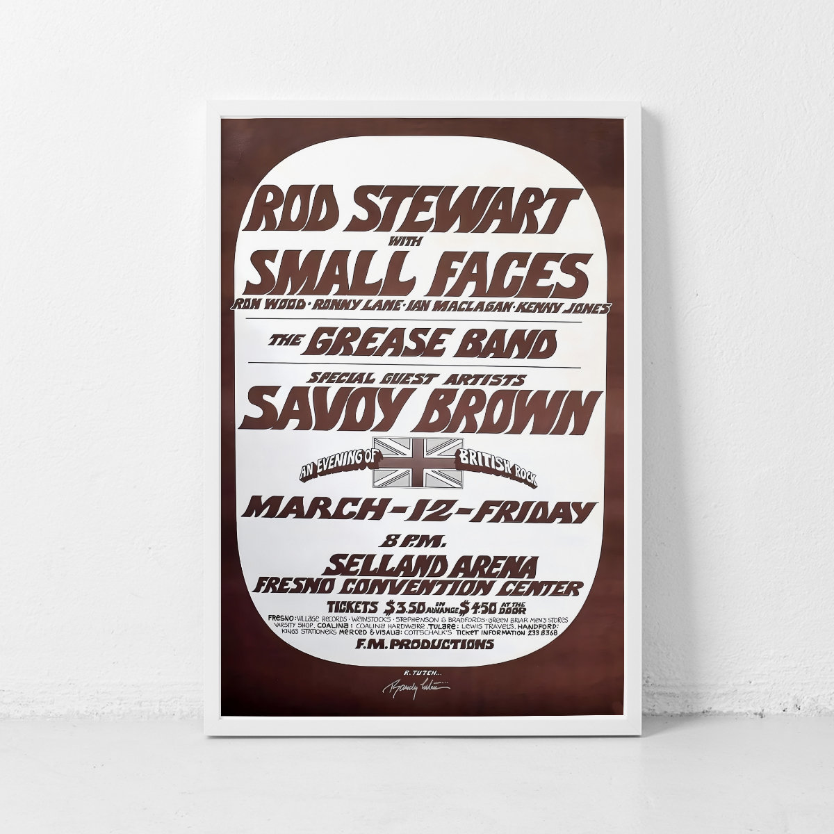Rod Stewart Music Gig Concert Poster Classic Retro Rock Vint | Inspire ...