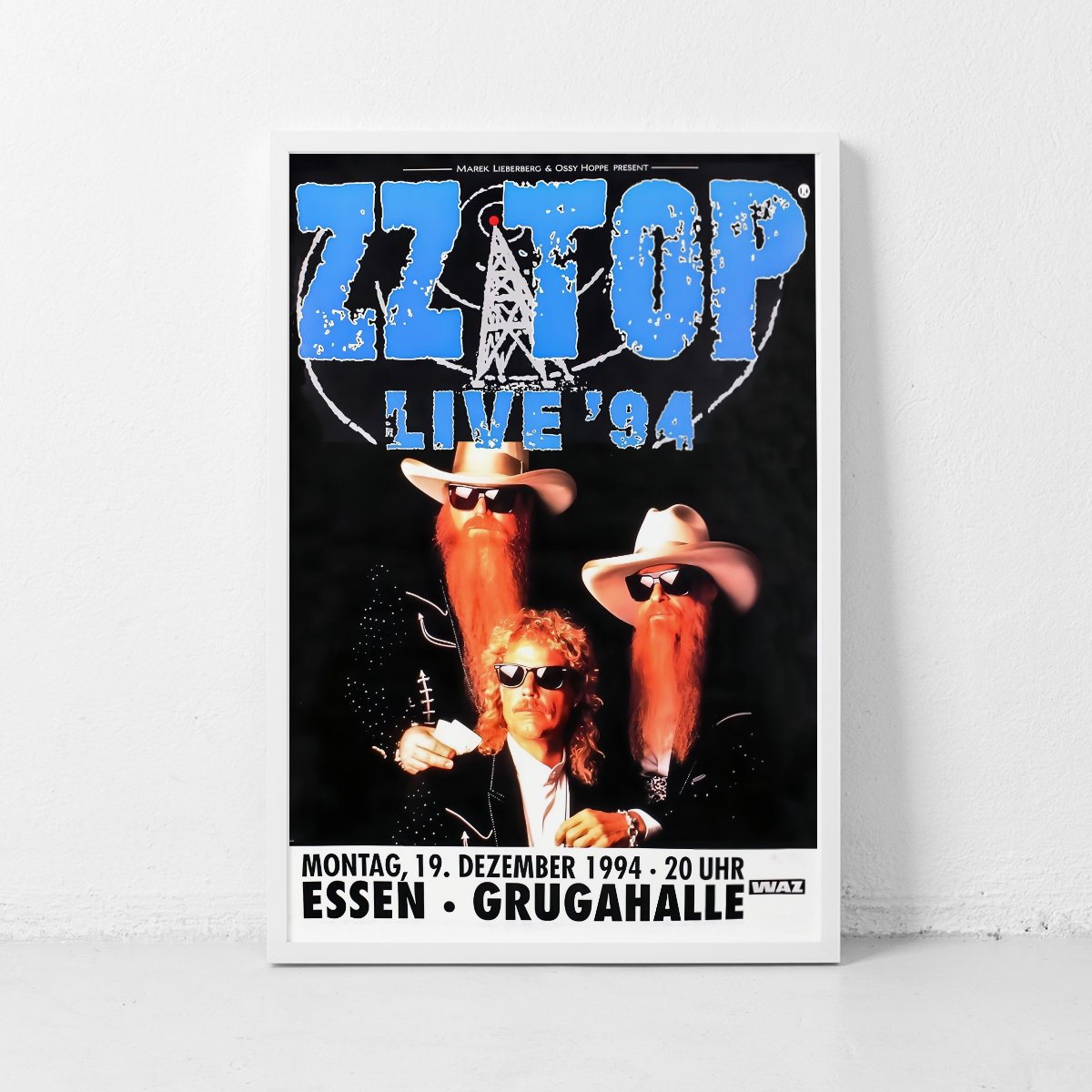 ZZ Top Music Gig Concert Poster Classic Retro Rock Vintage W | Inspire ...