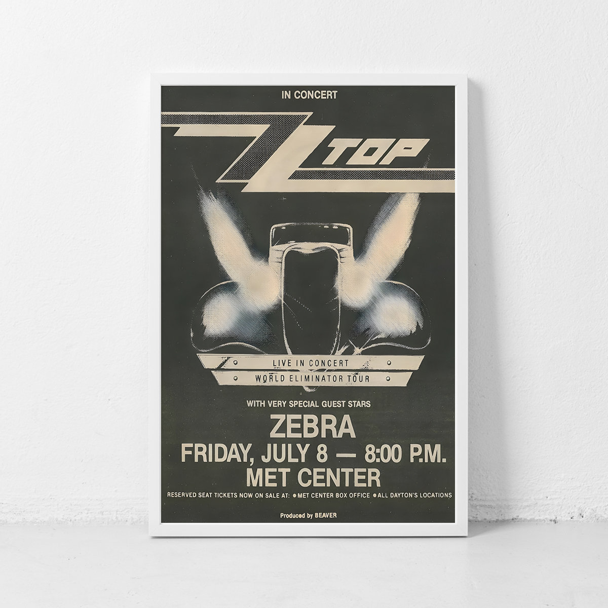 ZZ Top Music Gig Concert Poster Classic Retro Rock Vintage W | Inspire ...