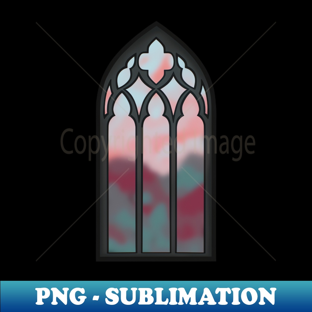Gothic Fantasy Stained Glass Window - High-Resolution PNG Su - Inspire ...