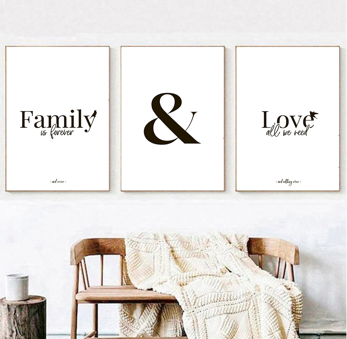 Family Decor Family Quotes Wall Art Set of 3 Prints Love Fam | Inspire ...