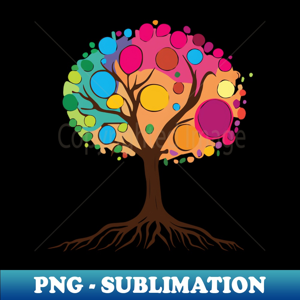 Tree of life with roots and colorful leaves 02 - Digital Sub | Inspire ...