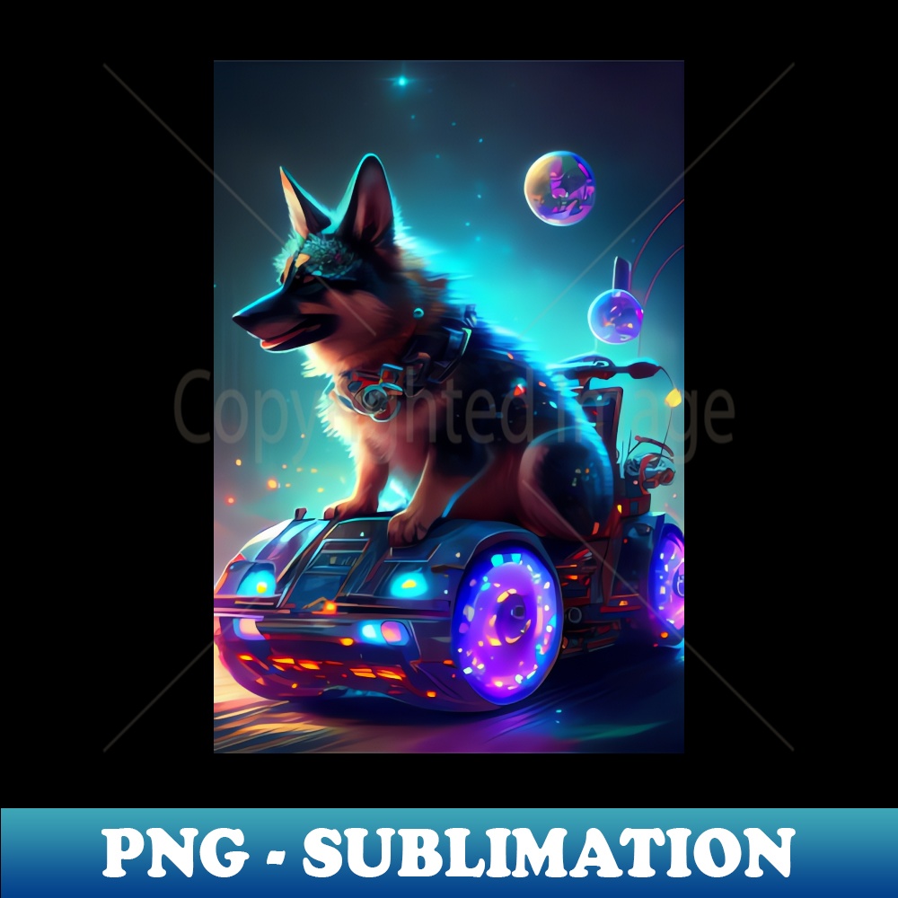 German Shepherd Super Dog Kart Racing - Trendy Sublimation D | Inspire ...