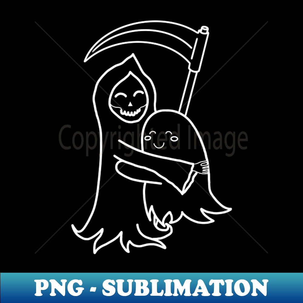 Sweet Grim Reaper Ghost Hug Friends Azrael Specter Outl | Inspire Uplift