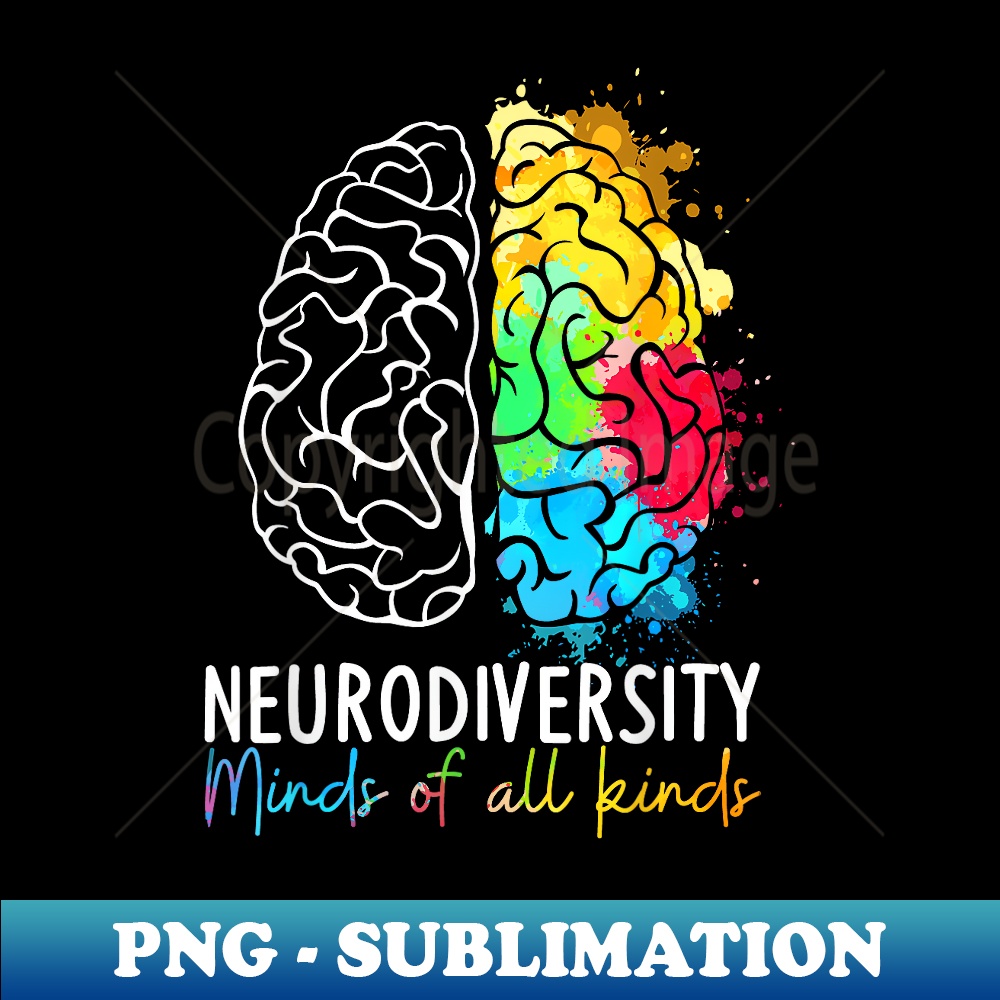 Neurodiversity Autism Spectrum ASD ADHD Rainbow Brain - Aest - Inspire ...