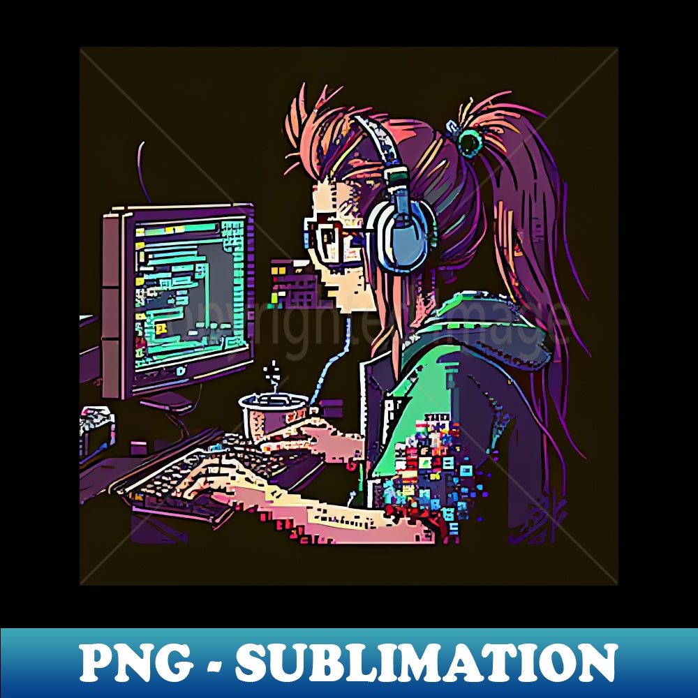 The Coolest Girl Hacker - PNG Sublimation Digital Download - - Inspire ...