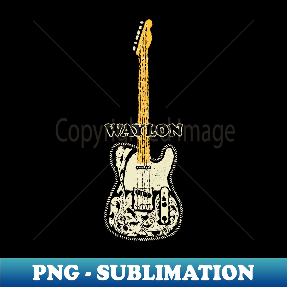 Waylon Jennings Telecaster Guitar - PNG Sublimation Digital | Inspire ...