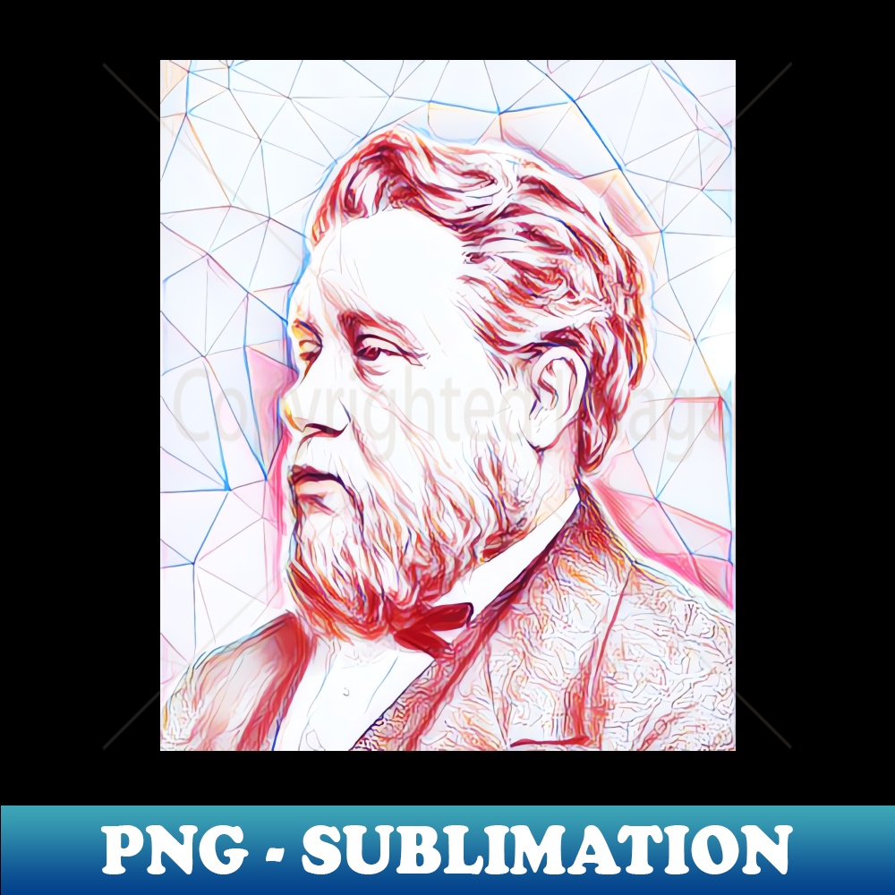 Charles Spurgeon Portrait Charles Spurgeon Artwork Line Ar | Inspire Uplift