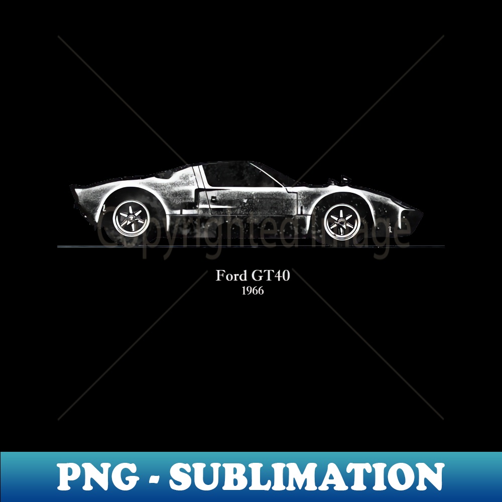 Ford GT40 1966 - Black and White Watercolor - Premium PNG Su | Inspire ...