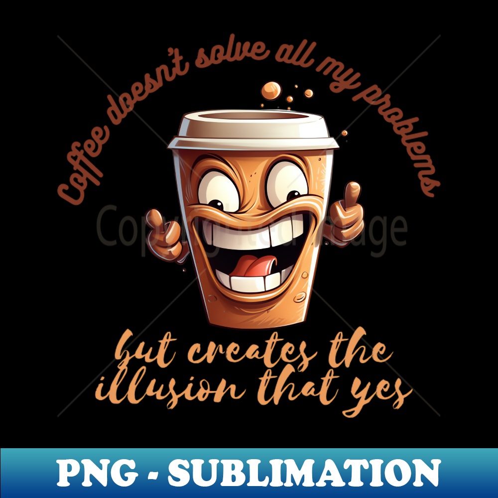 Coffee doesnt solve all my problems - PNG Transparent Digita | Inspire ...