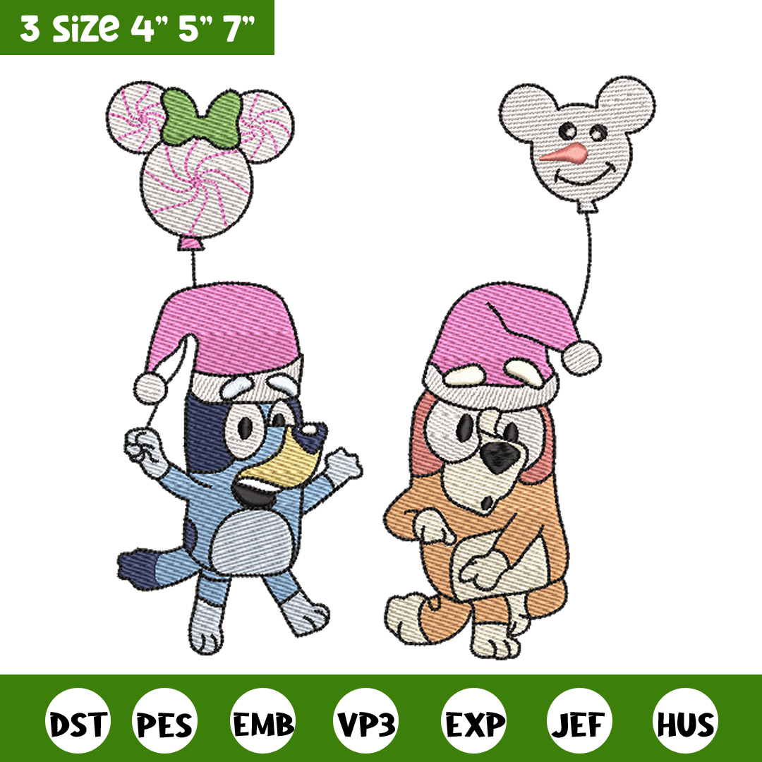 Bluey chrismas embroidery design, Bluey embroidery, Chrismas - Inspire ...