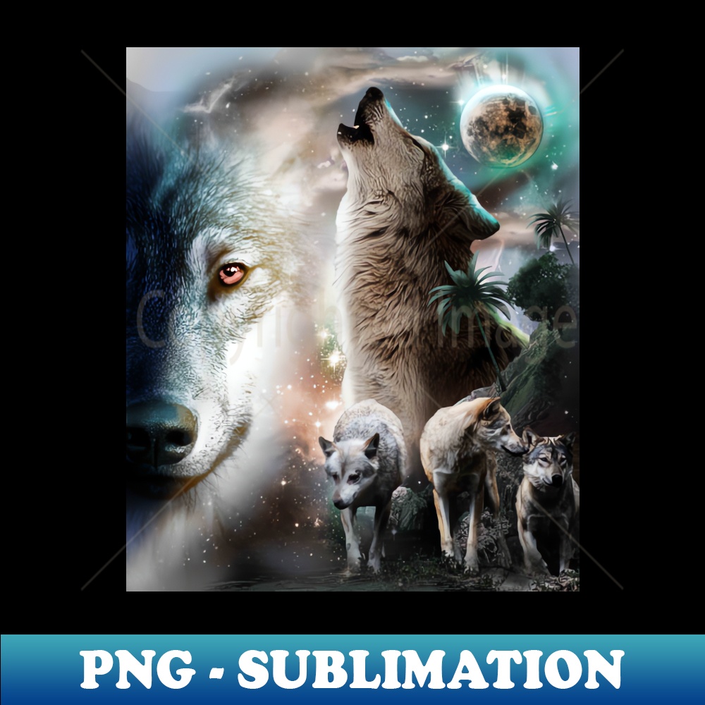 Space Wolves Wolf Howling At Moon - PNG Transparent Digital | Inspire ...