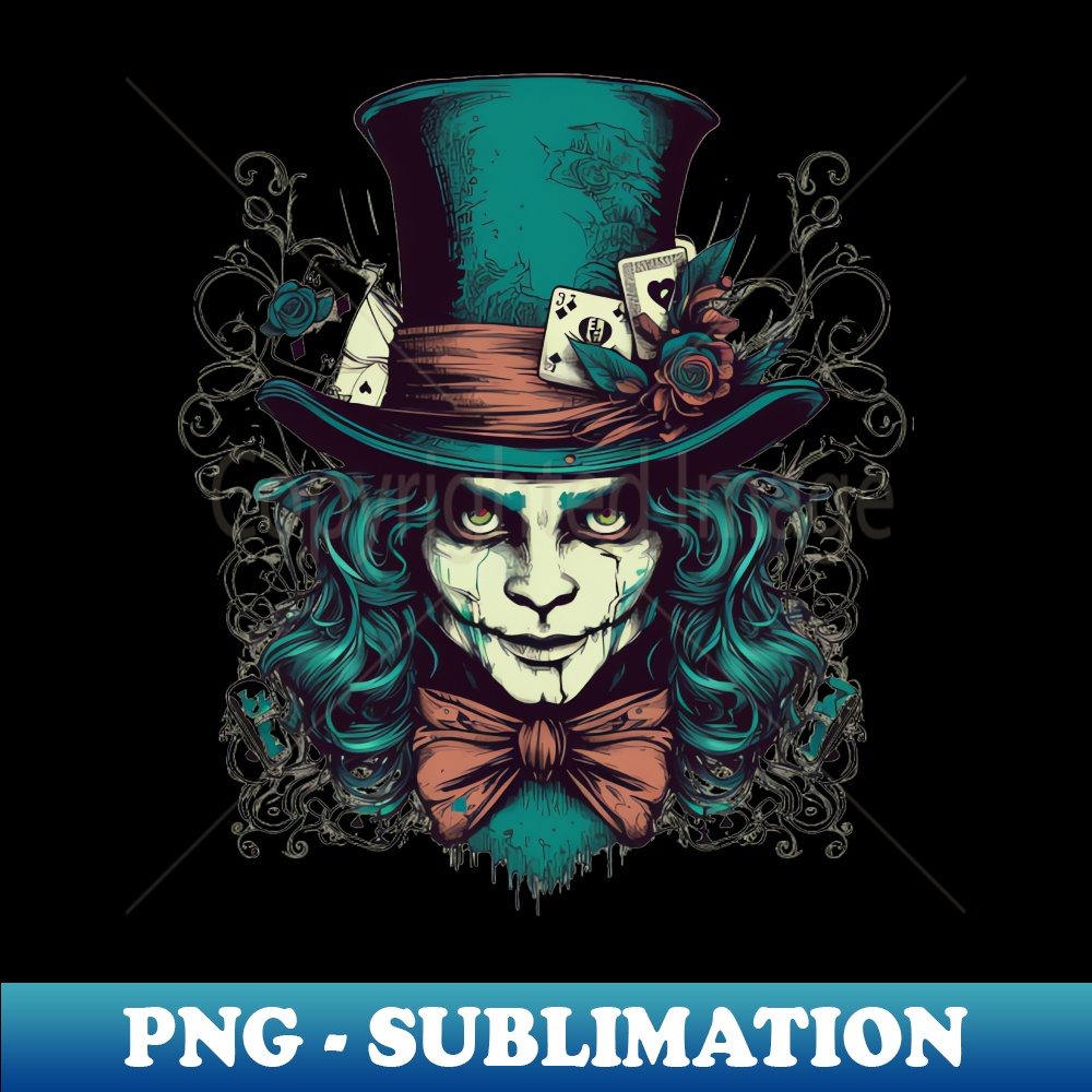 Creepy Madhatter with Green Hair - Aesthetic Sublimation Dig - Inspire ...