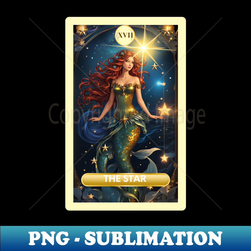 The Star Card From the Light Mermaid Tarot Deck - PNG Transp | Inspire ...