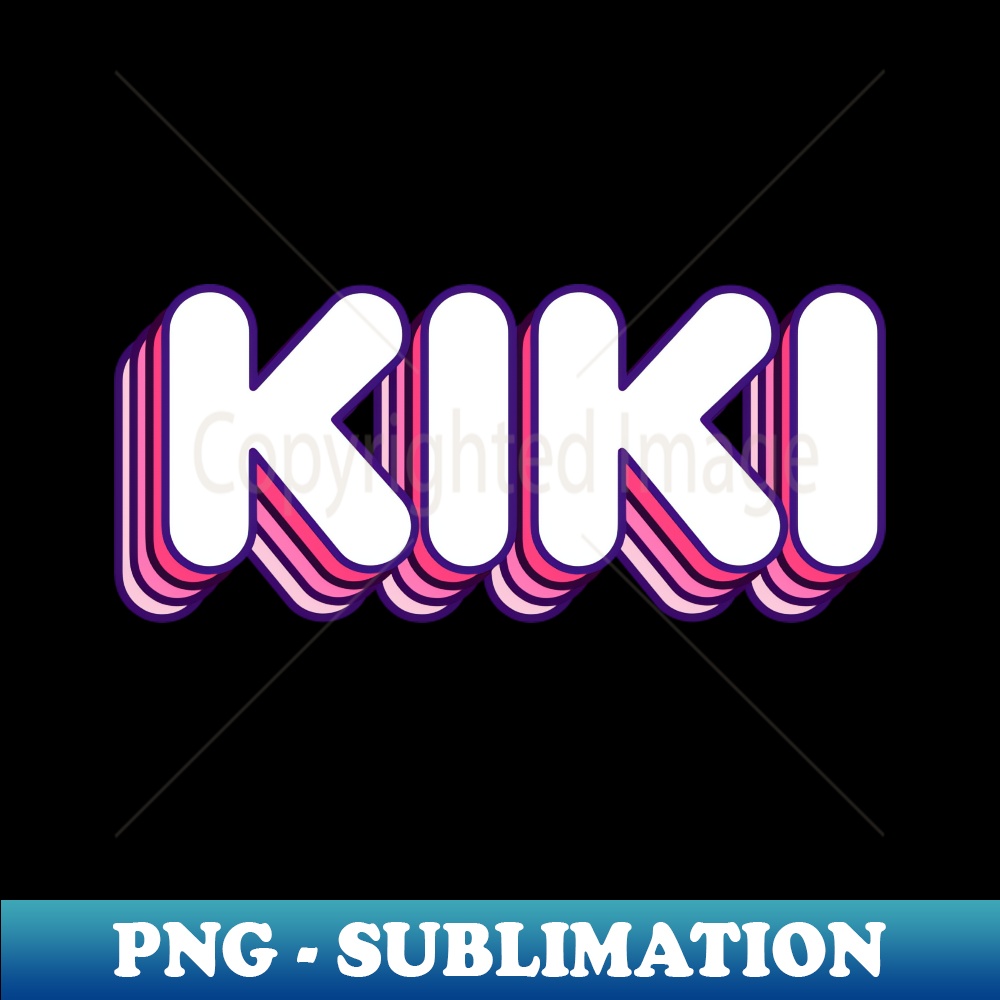 Pink Layered Kiki Name Label - PNG Sublimation Digital Downl | Inspire ...
