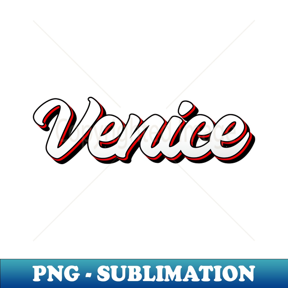 Venice name - cool 70s retro font - High-Resolution PNG Subl | Inspire ...