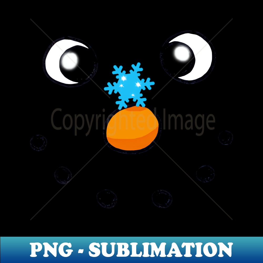 funny Christmas snowman face - PNG Transparent Digital Downl - Inspire ...