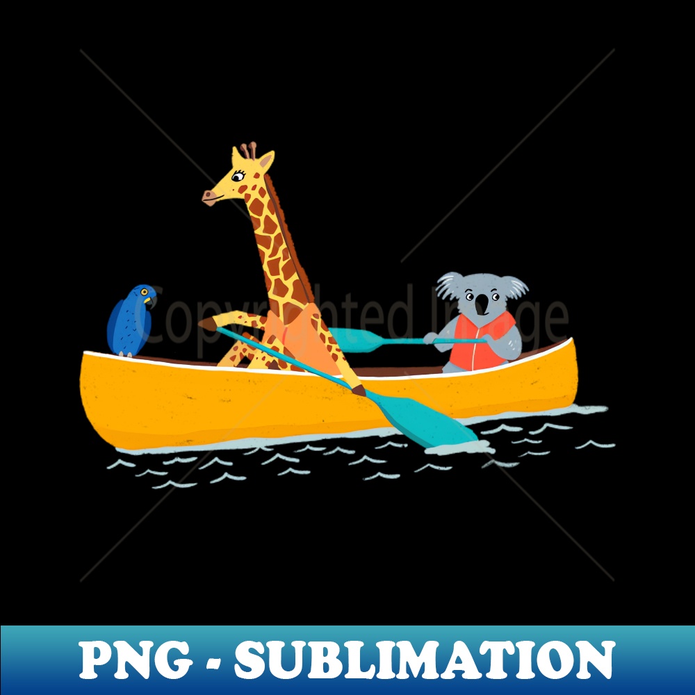 Animals in a Canoe - Premium PNG Sublimation File - Transfor | Inspire ...