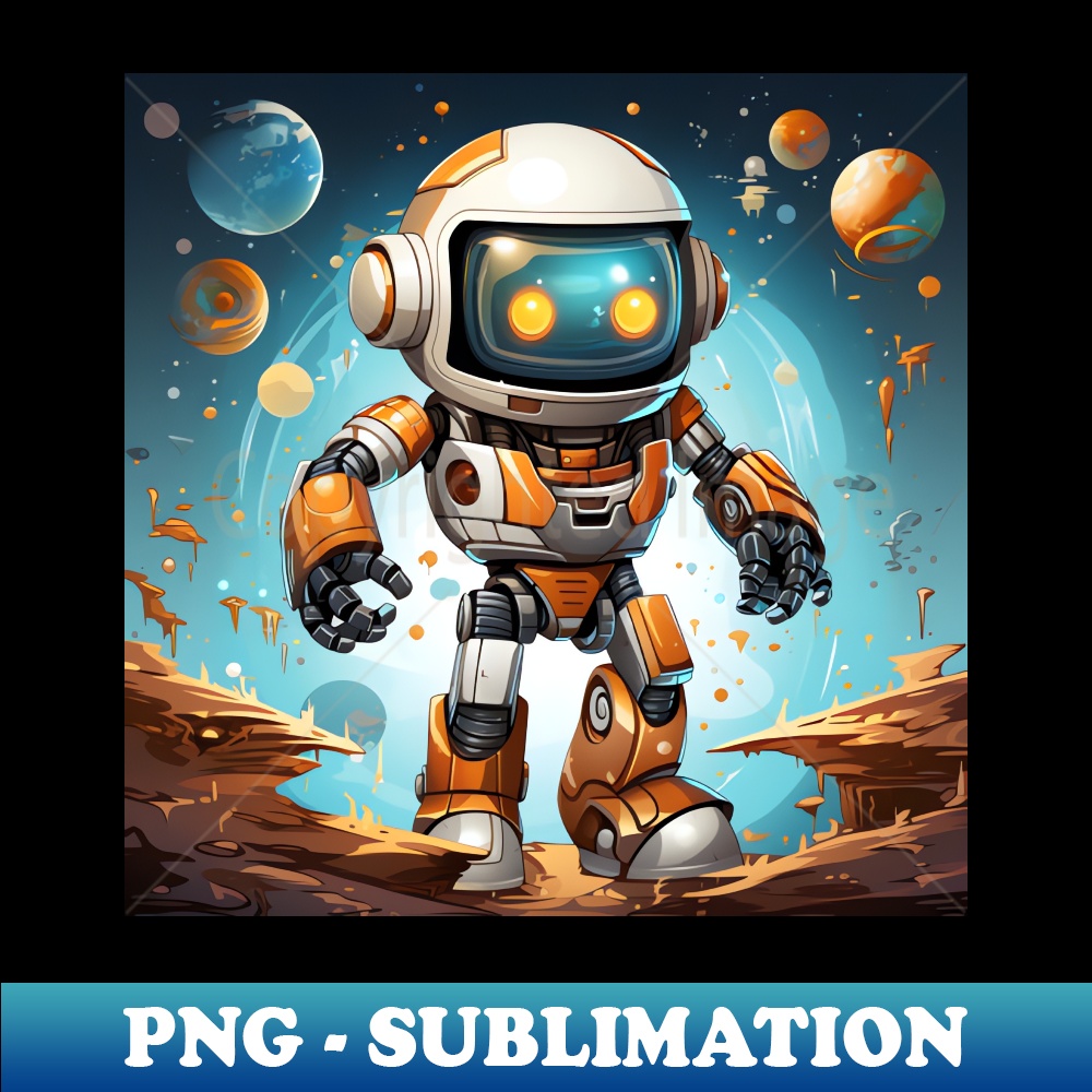 Robot from the Future in Cartoon Style - High-Resolution PNG - Inspire ...