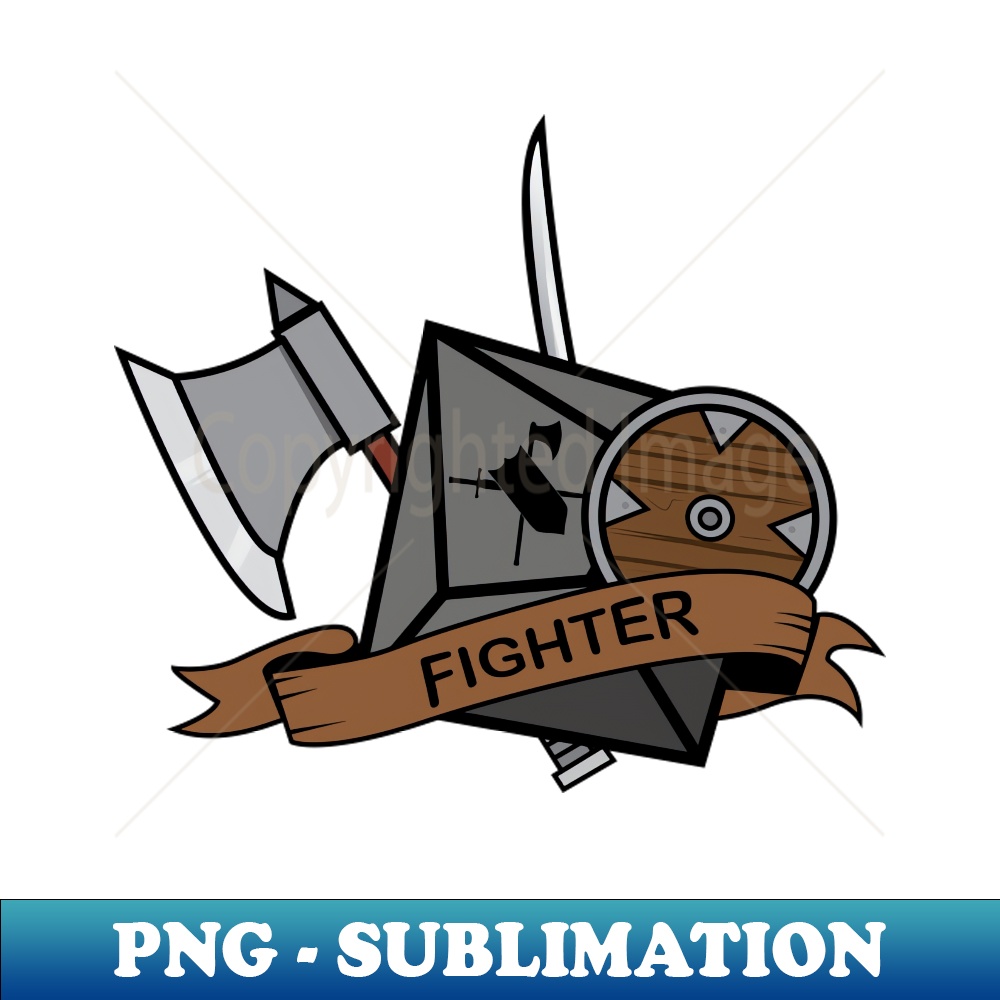 Fighter Class Dungeons and Dragons - Instant PNG Sublimation - Inspire ...
