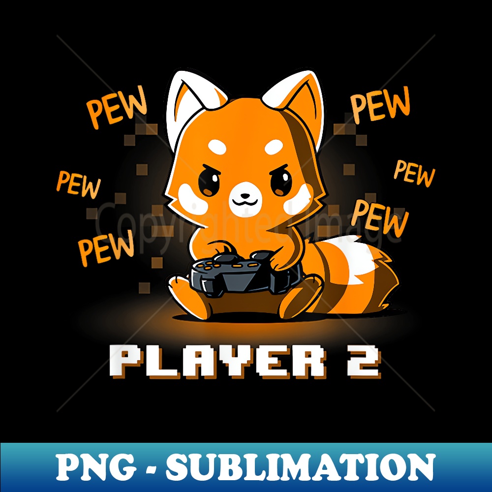 Cute Gaming Red Panda Pew Video Game Computer Player - Premi - Inspire ...