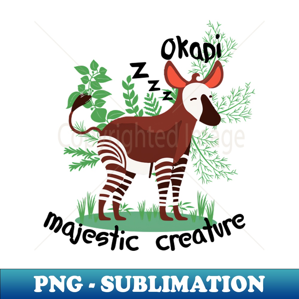 cute okapi surrounded by berries - Unique Sublimation PNG Do | Inspire Uplift