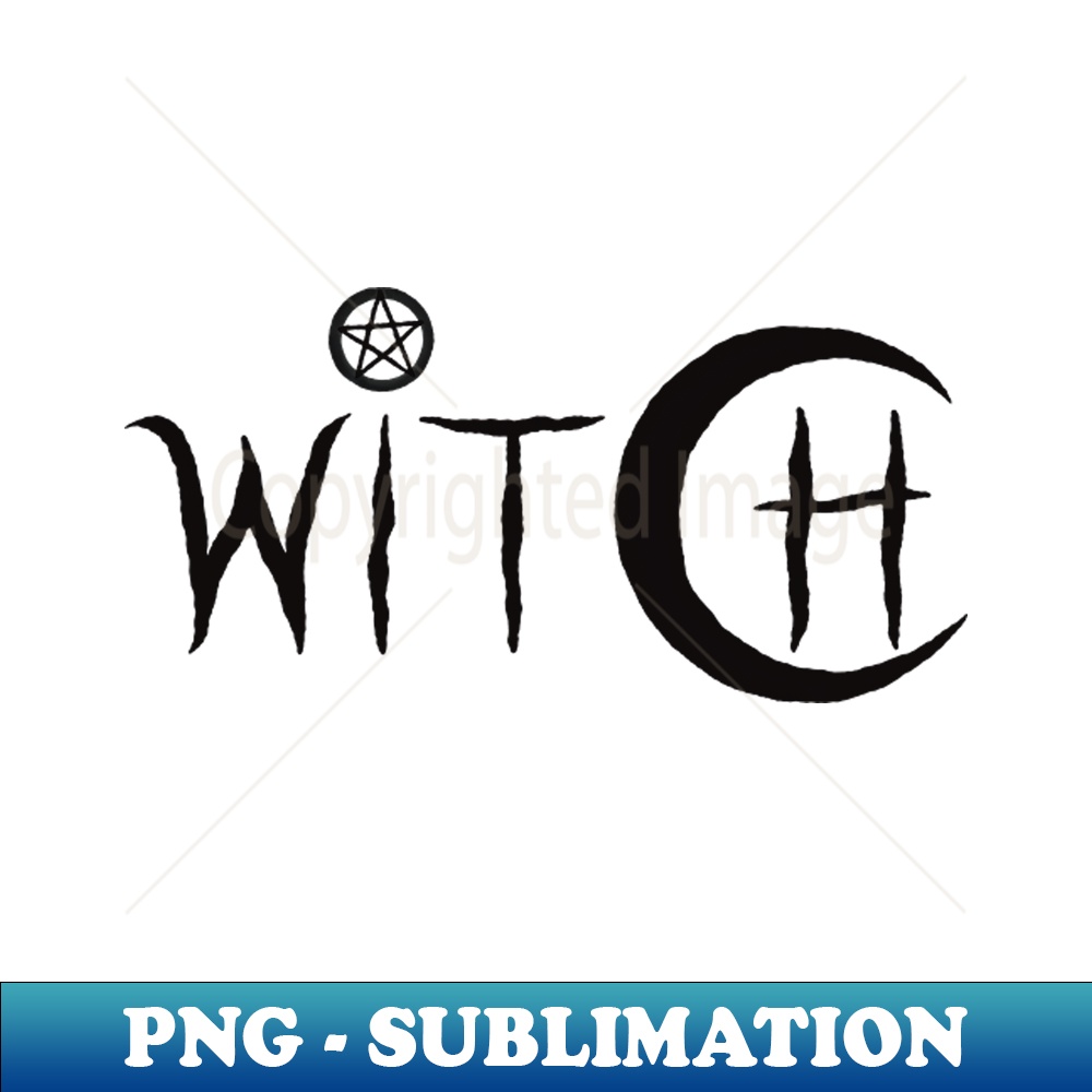 Witch Moon and Pentagram black version typography lettering | Inspire ...