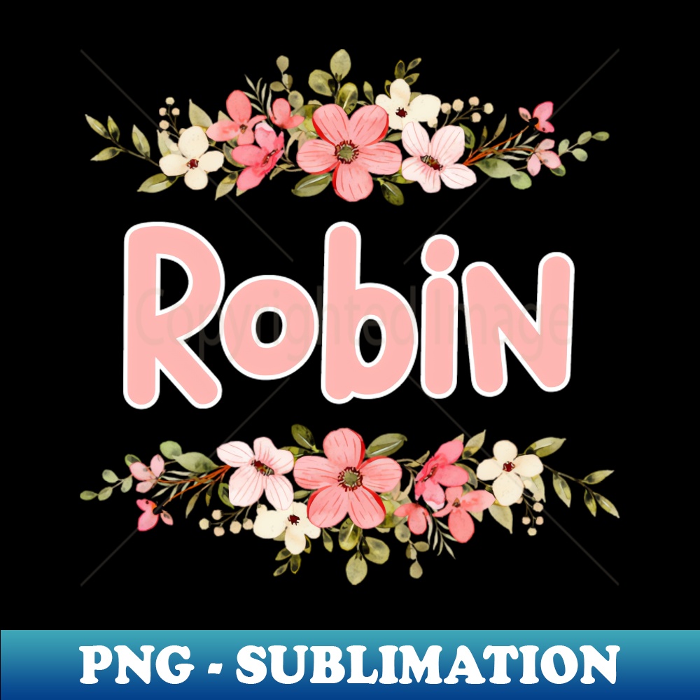 Flower Border Robin Name Label - Exclusive Sublimation Digit - Inspire ...