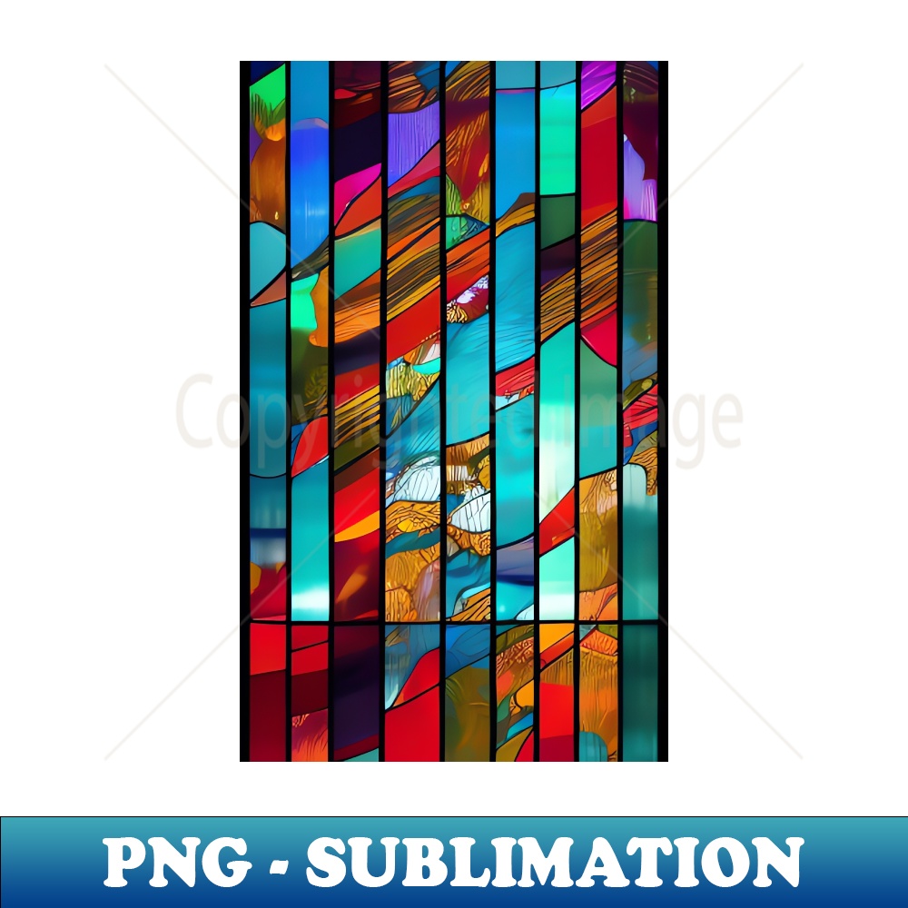 Abstract Stained Glass Pattern - PNG Transparent Sublimation - Inspire ...