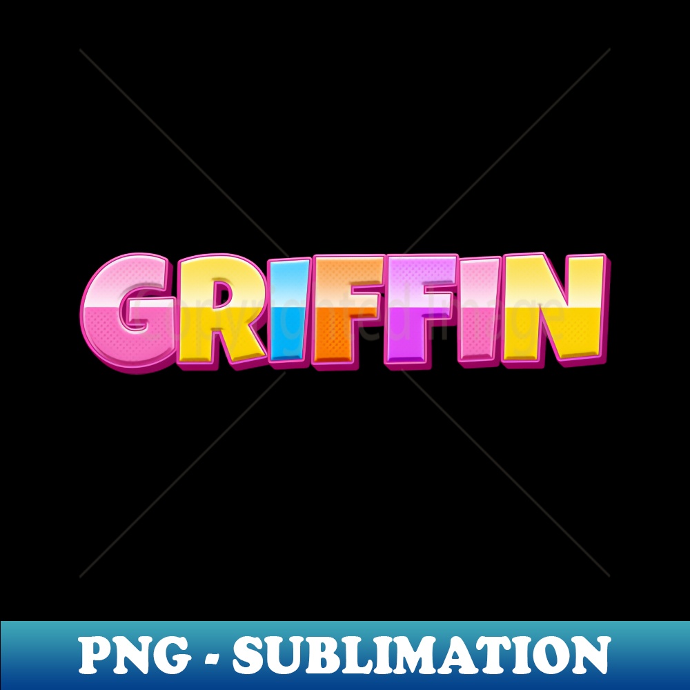 Rainbow Craft Griffin Name - Signature Sublimation PNG File - Inspire ...