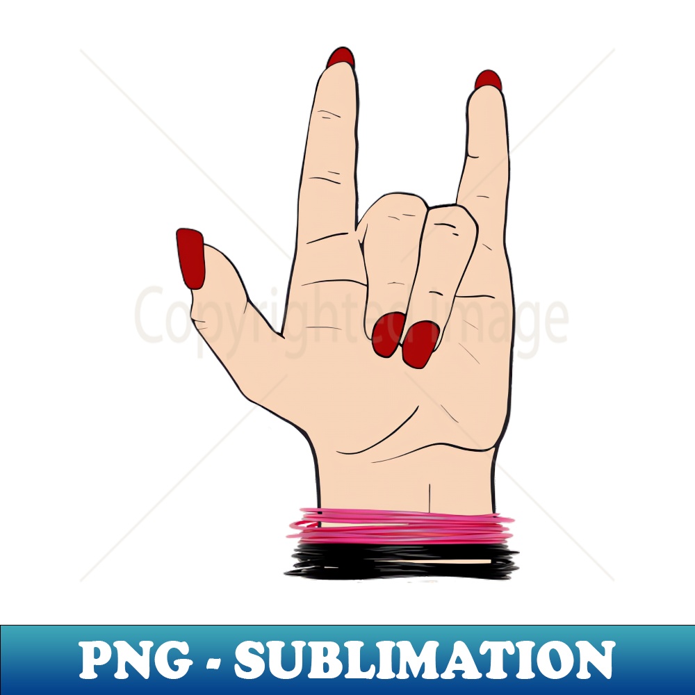 Female ROCK ON sign - Premium Sublimation Digital Download - | Inspire ...