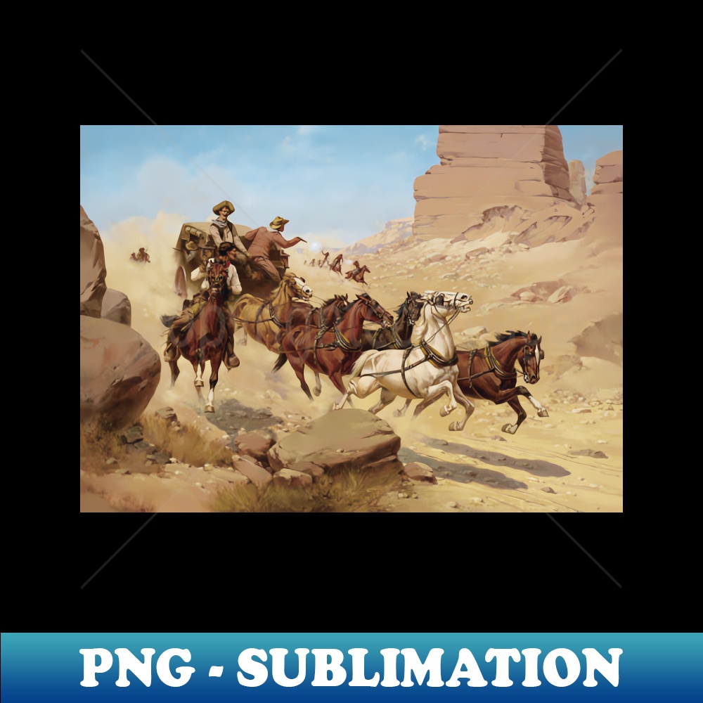 Indians Attack Stagecoach - Old Western American Art - High- | Inspire ...