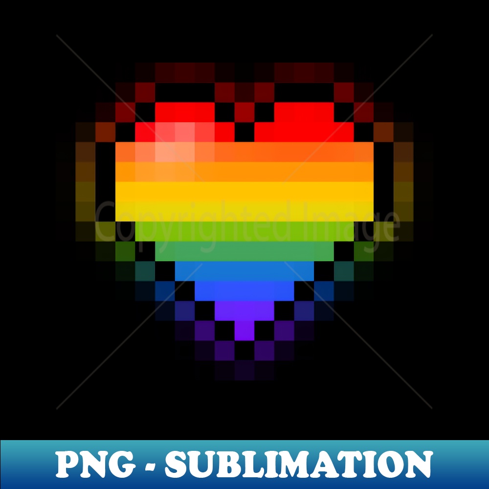 Pixel Heart Rainbow - Modern Sublimation PNG File - Unleash | Inspire ...