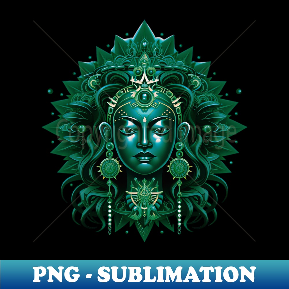 Radiant Goddess Green Tara Mandalic Portrait of Divine Beaut | Inspire ...