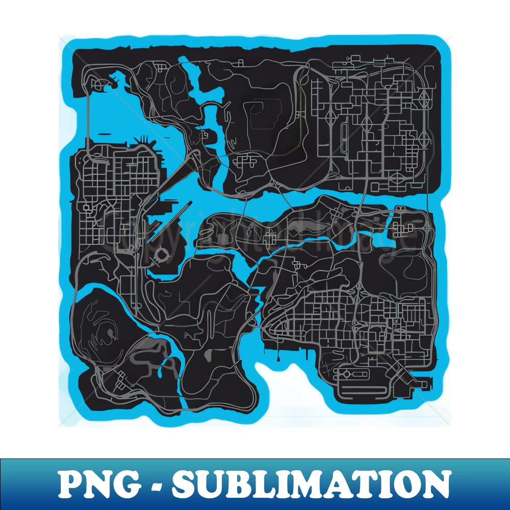 San Andreas Map - PNG Transparent Sublimation Design - Insta - Inspire ...