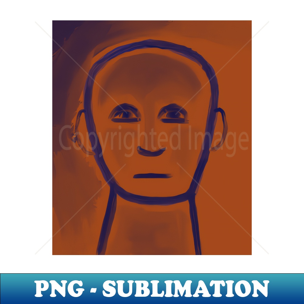 Expressionless Orange Man - Elegant Sublimation PNG Download | Inspire ...