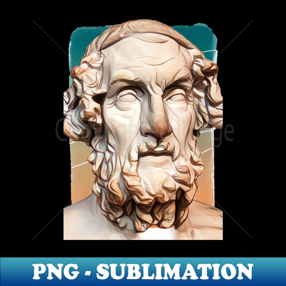 Greek Poet Homer illustration - PNG Transparent Digital Down - Inspire ...