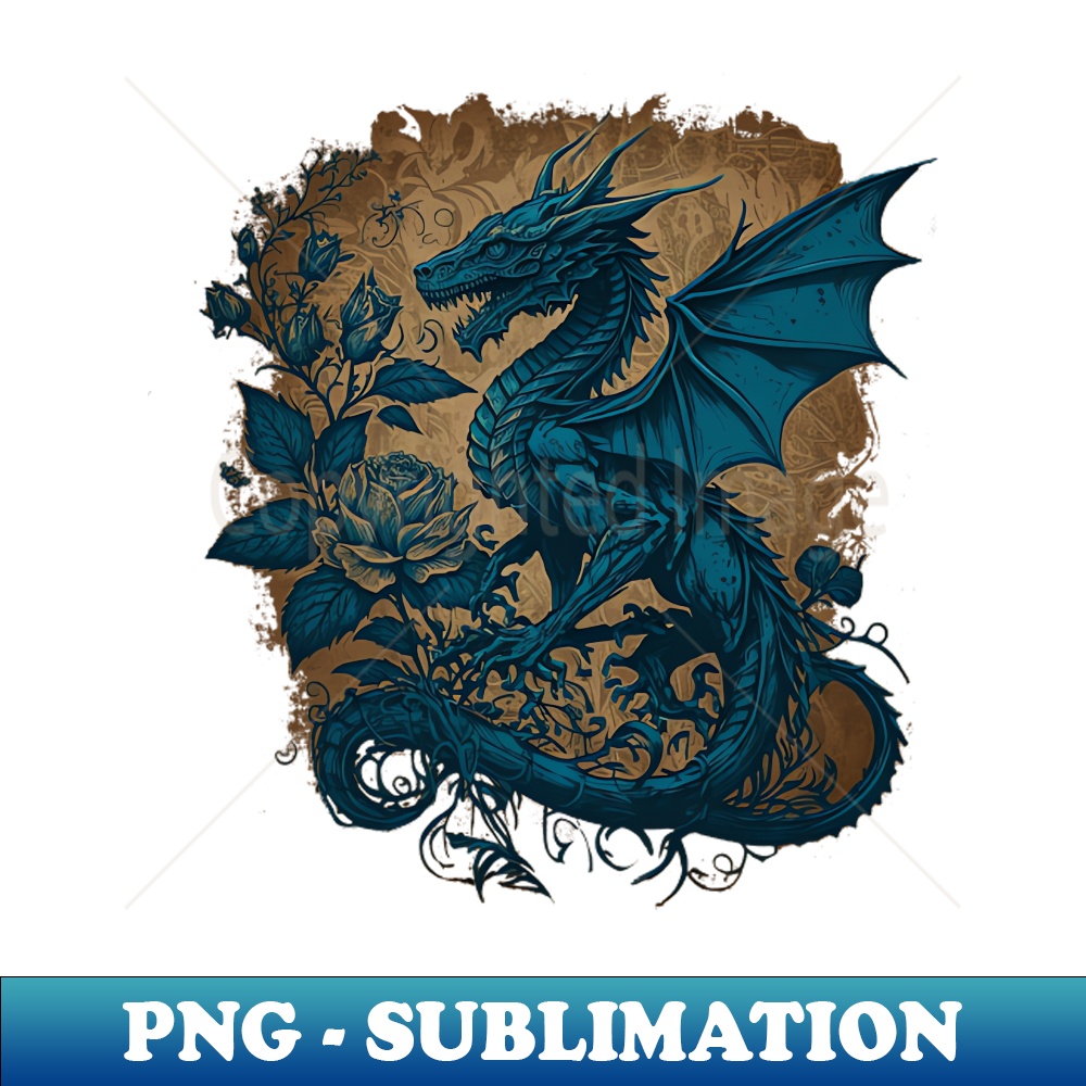 Blue Dragon Rose - Professional Sublimation Digital Download | Inspire ...