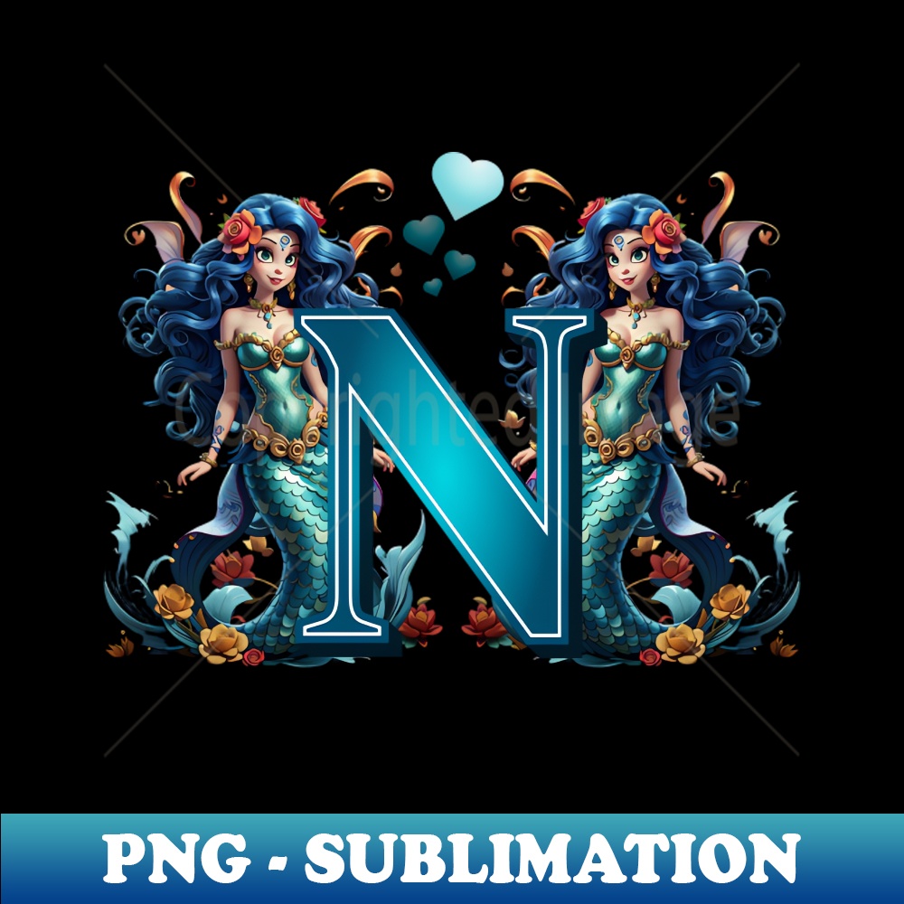 Mermaid Alphabet The Letter N - Premium Sublimation Digital | Inspire ...