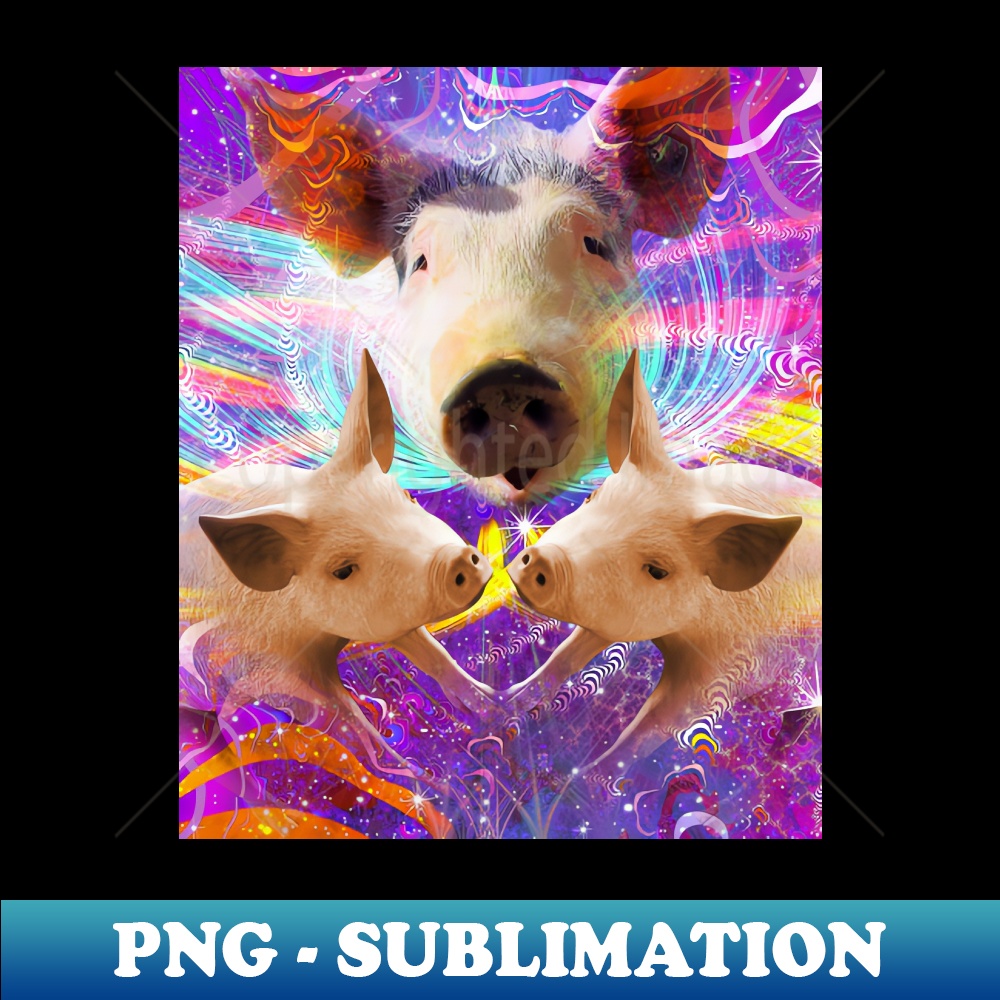EDM Trippy Pig Rave - Special Edition Sublimation PNG File - | Inspire ...