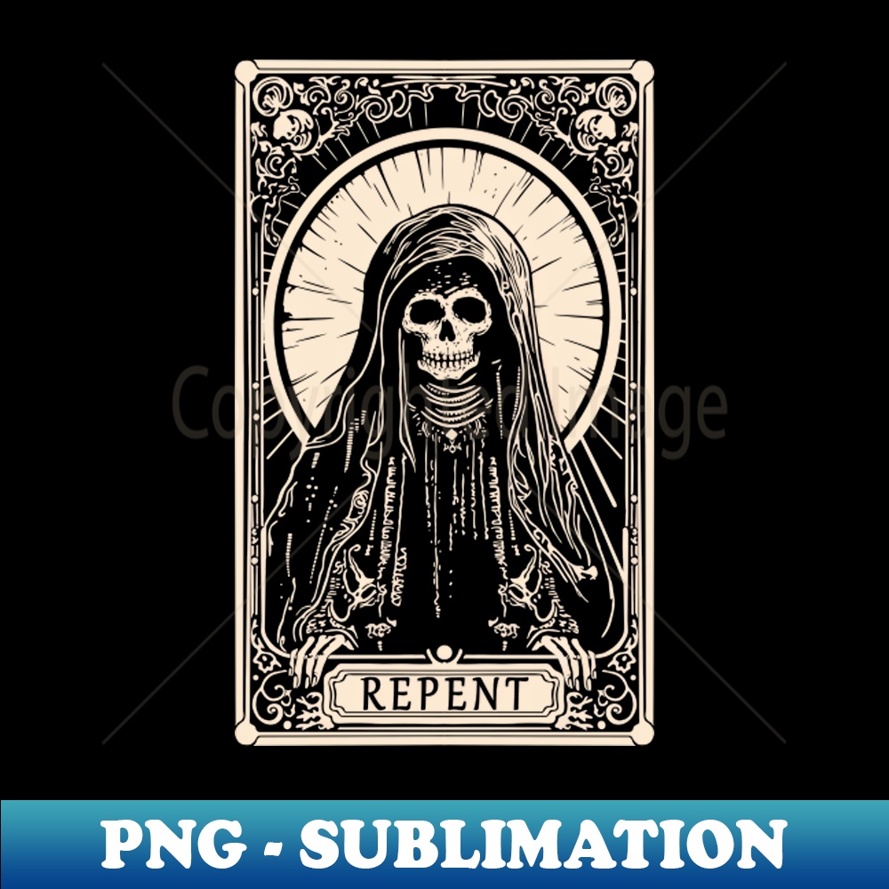 Repent Tarot Card - Instant PNG Sublimation Download - Add a | Inspire ...
