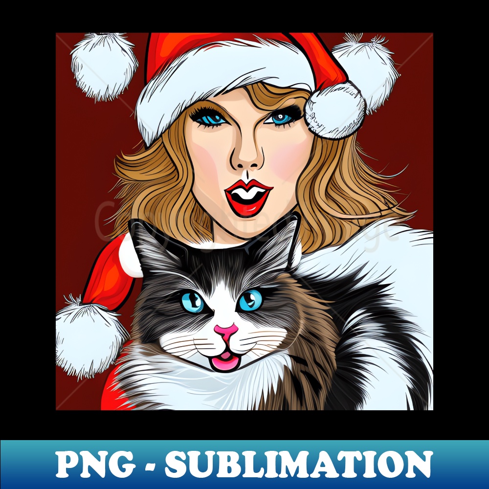 Cartoon Taylor Swift Santa Hat - Trendy Sublimation Digital | Inspire ...